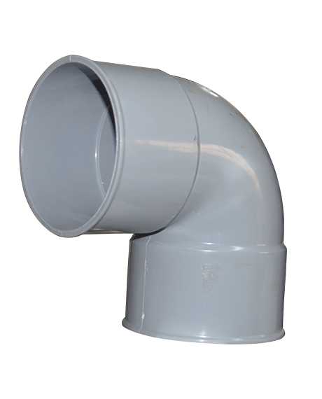 COUDE PVC GRIS 100MM F/F 90° – Bricodis