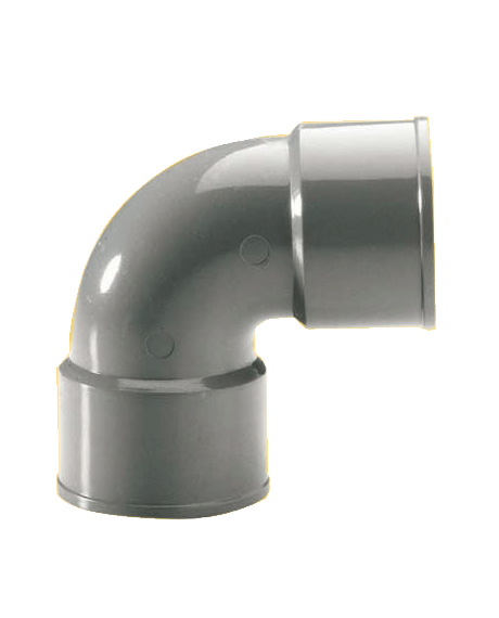 COUDE PVC GRIS 100MM M/F 90° | Bricodis