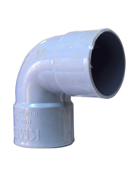 COUDE PVC GRIS 50MM M/F 90° | Bricodis