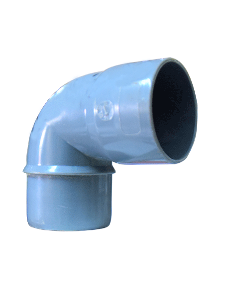 COUDE PVC GRIS 50MM M/F 90° | Bricodis