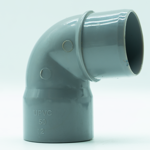 COUDE PVC GRIS 50MM M/F 90° – Bricodis