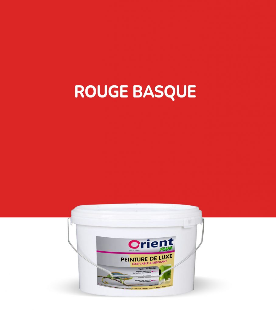 Peinture a l’eau Orient plus 4kg couleur: ROUGE BASQUE – Bricodis