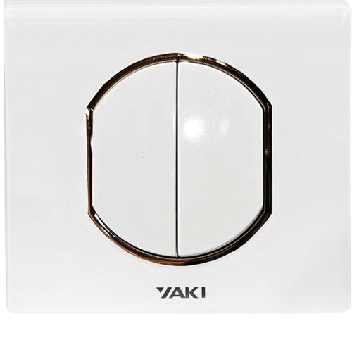 INTERRUPTEUR DOUBLE VA ET VIENT "YAKI"BLANC DORE | Bricodis